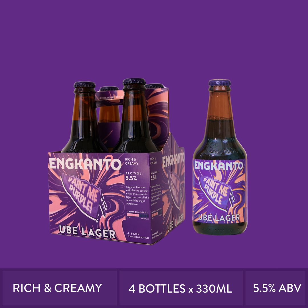Engkanto Ube Lager Beer | 4-Pack or 24-Pack - Same-Day Delivery in Metro Manila